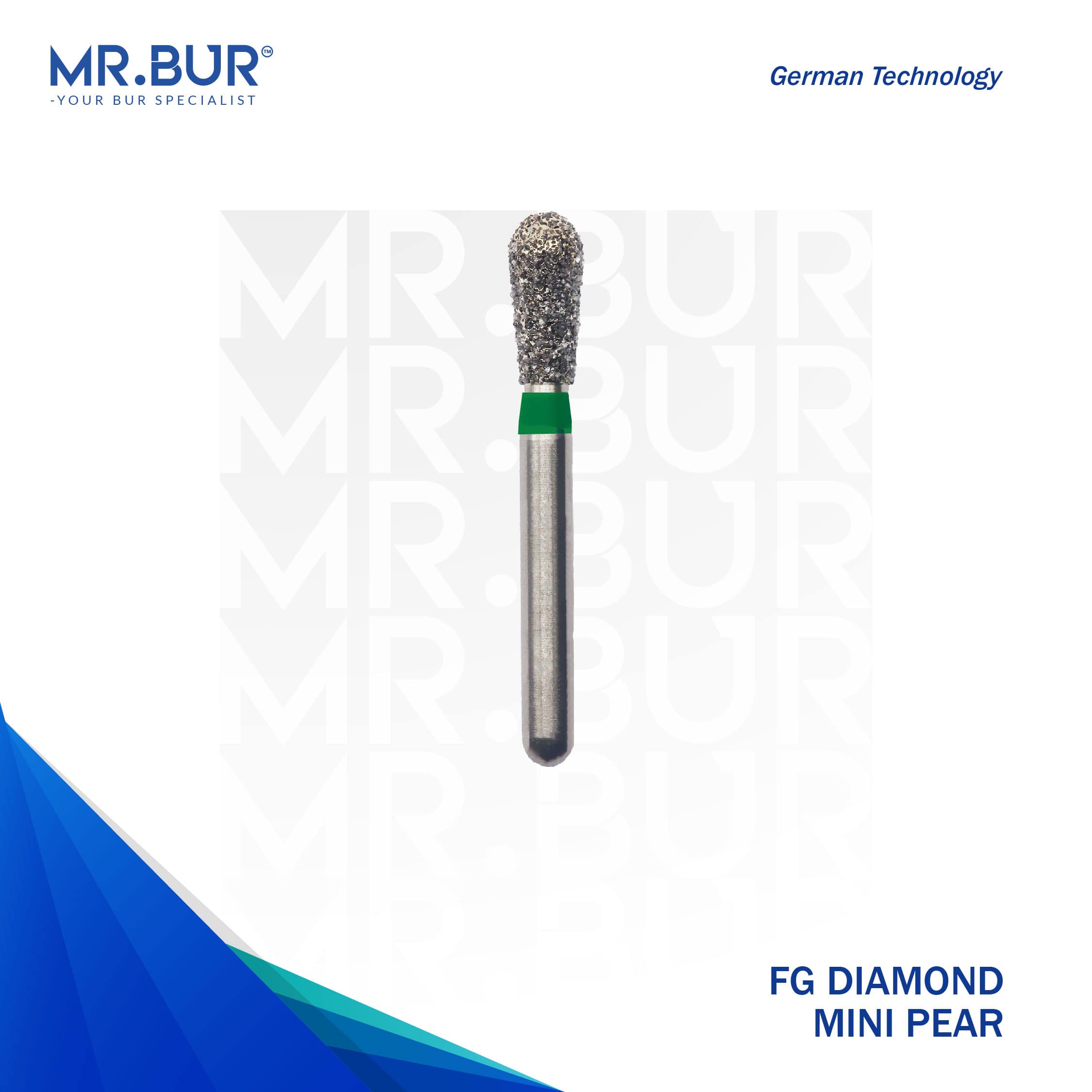 The Best Mini Pear Coarse Diamond Bur FG | MR. BUR – Mr Bur