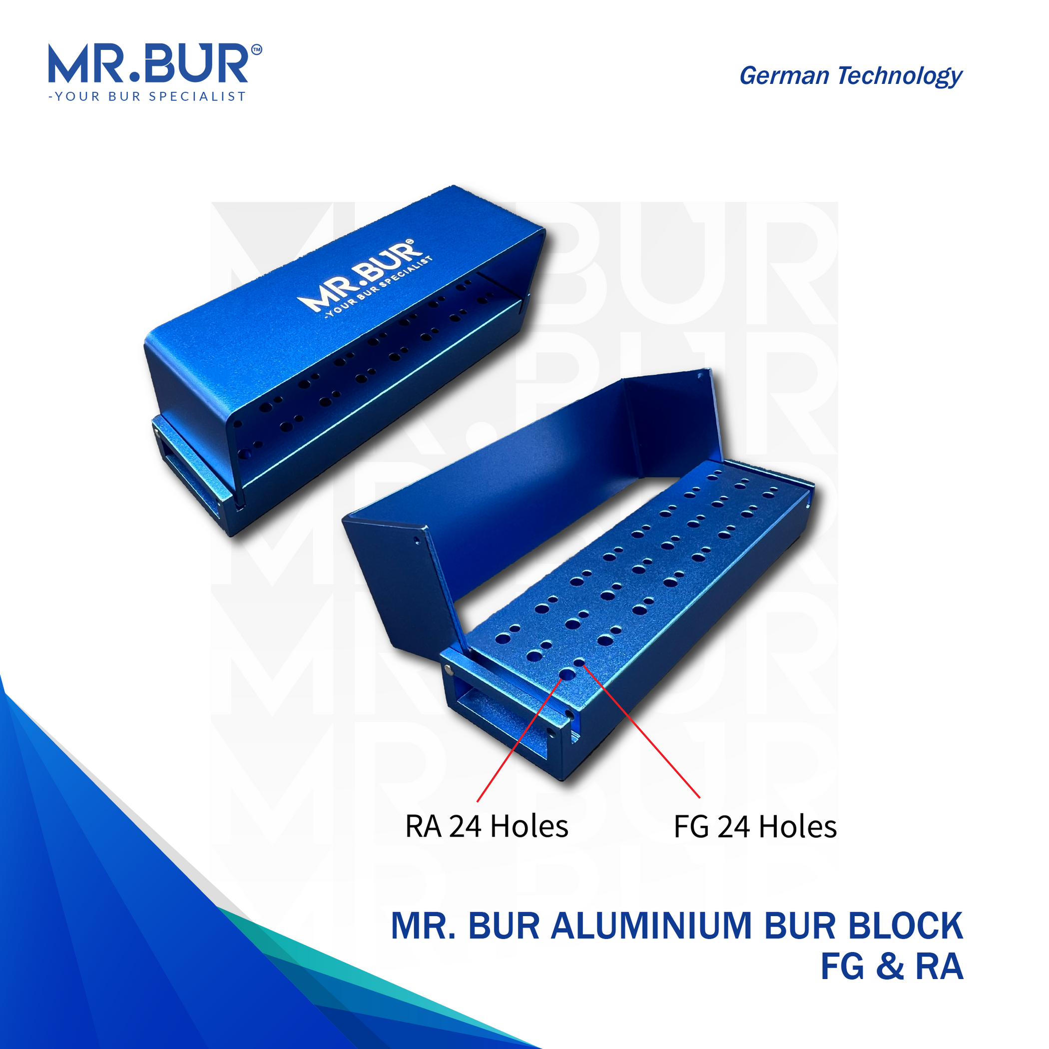 The Bur Block For FG & RA Dental Burs With 10 Holes and 16 Holes | MR ...