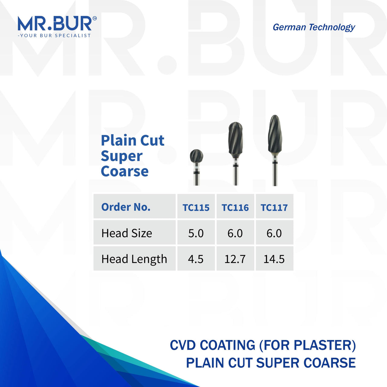 CVD Coating Plain Cut Super Coarse Tungsten Carbide For Plaster | MR ...