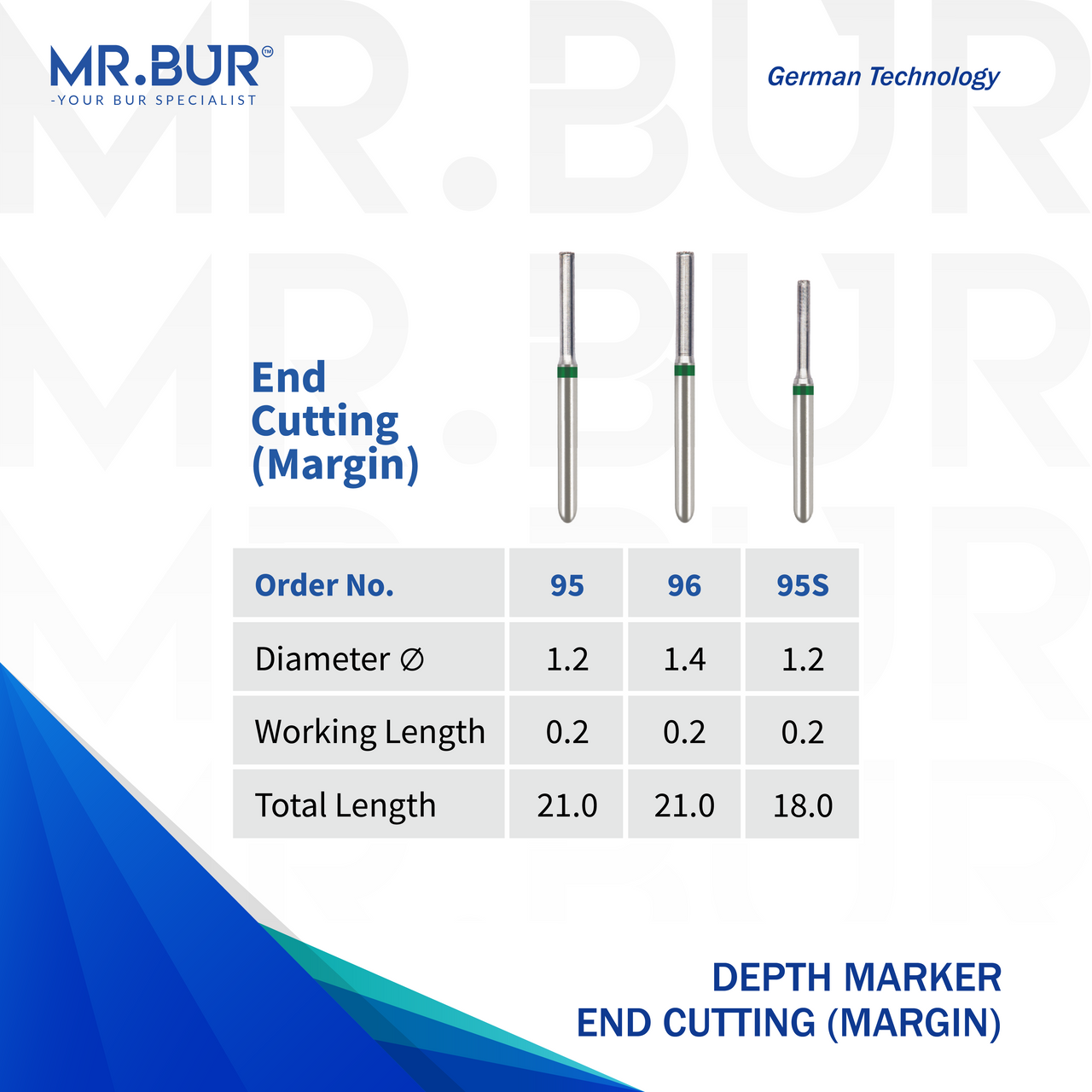 Depth Marker End Cutting Coarse Diamond Bur FG (Margin) | MR. BUR – Mr Bur