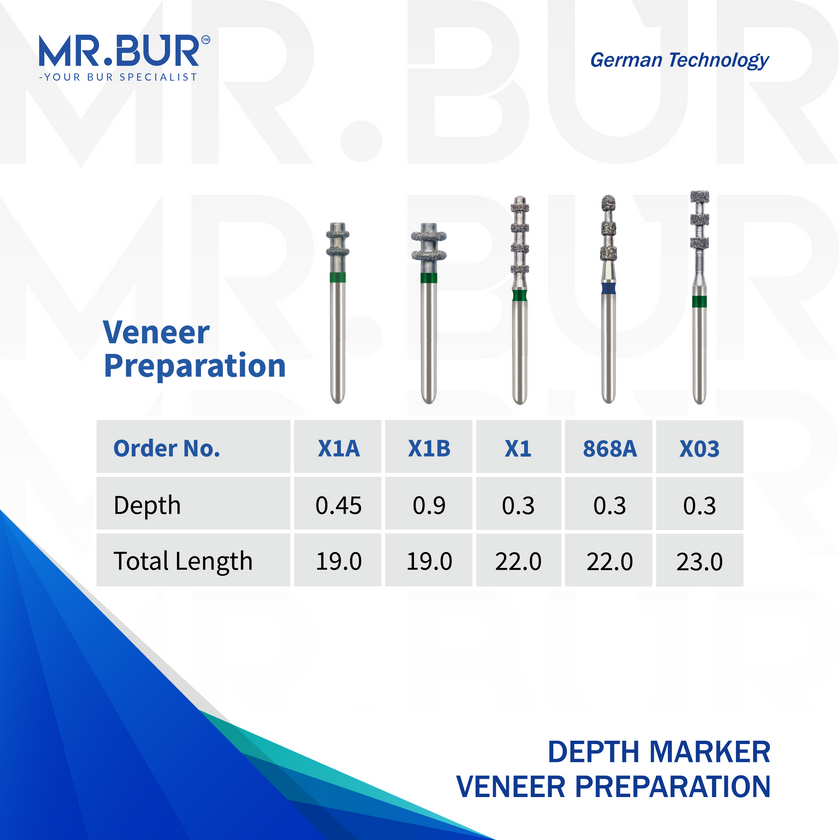 The Best Depth Marker Veneer Preparation Diamond Bur FG | MR. BUR – Mr Bur