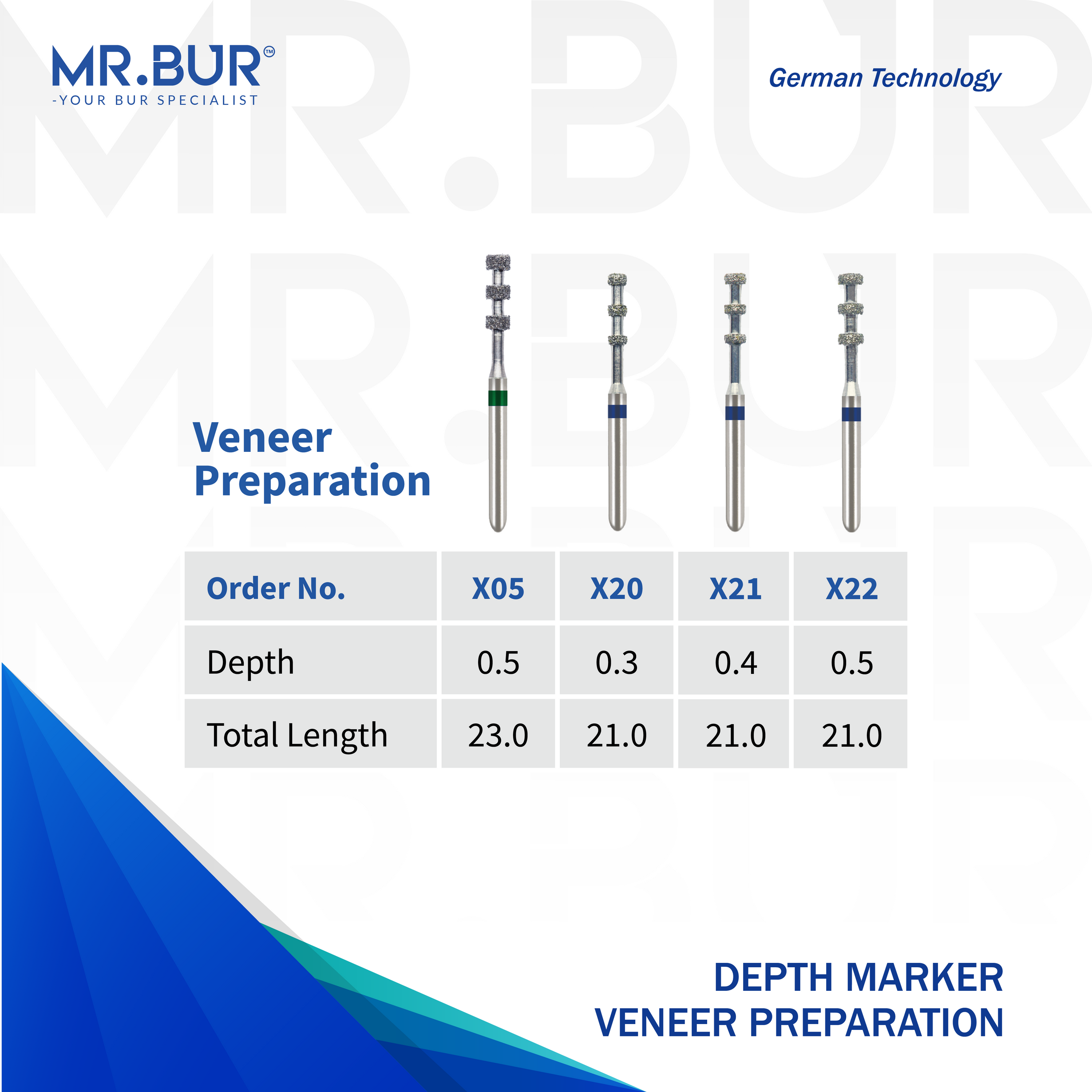 The Best Depth Marker Veneer Preparation Diamond Bur FG | MR. BUR – Mr Bur