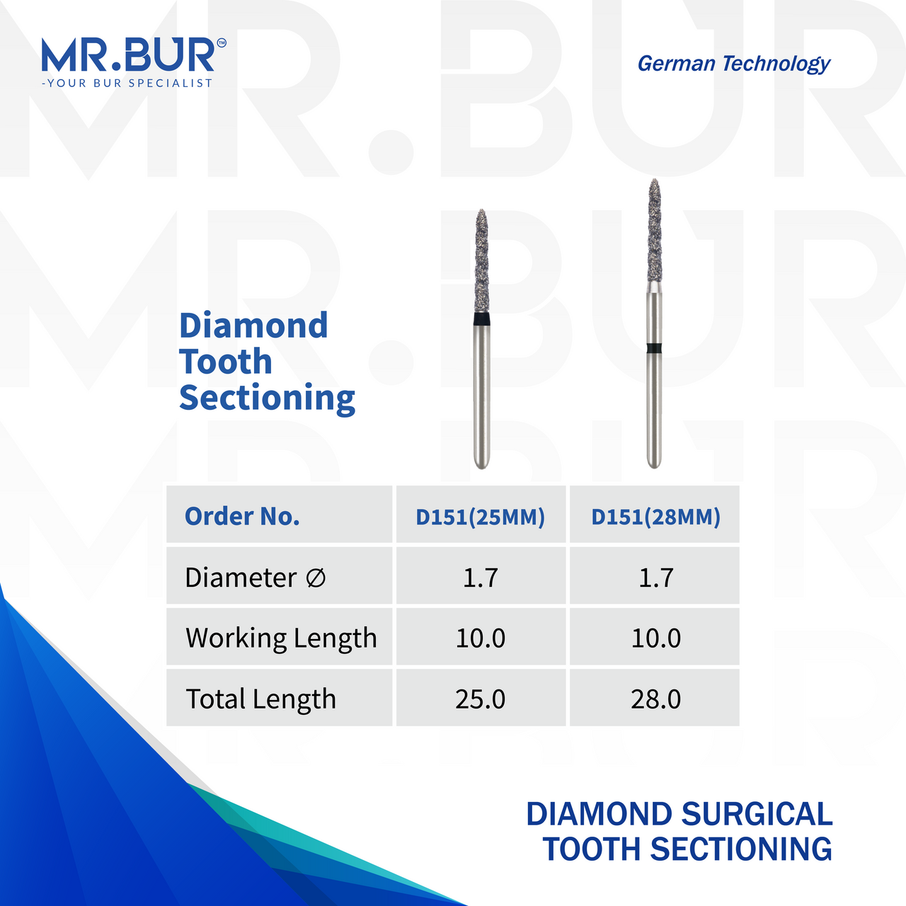 The Best Tooth Sectioning Diamond Bur | MR. BUR – Mr Bur