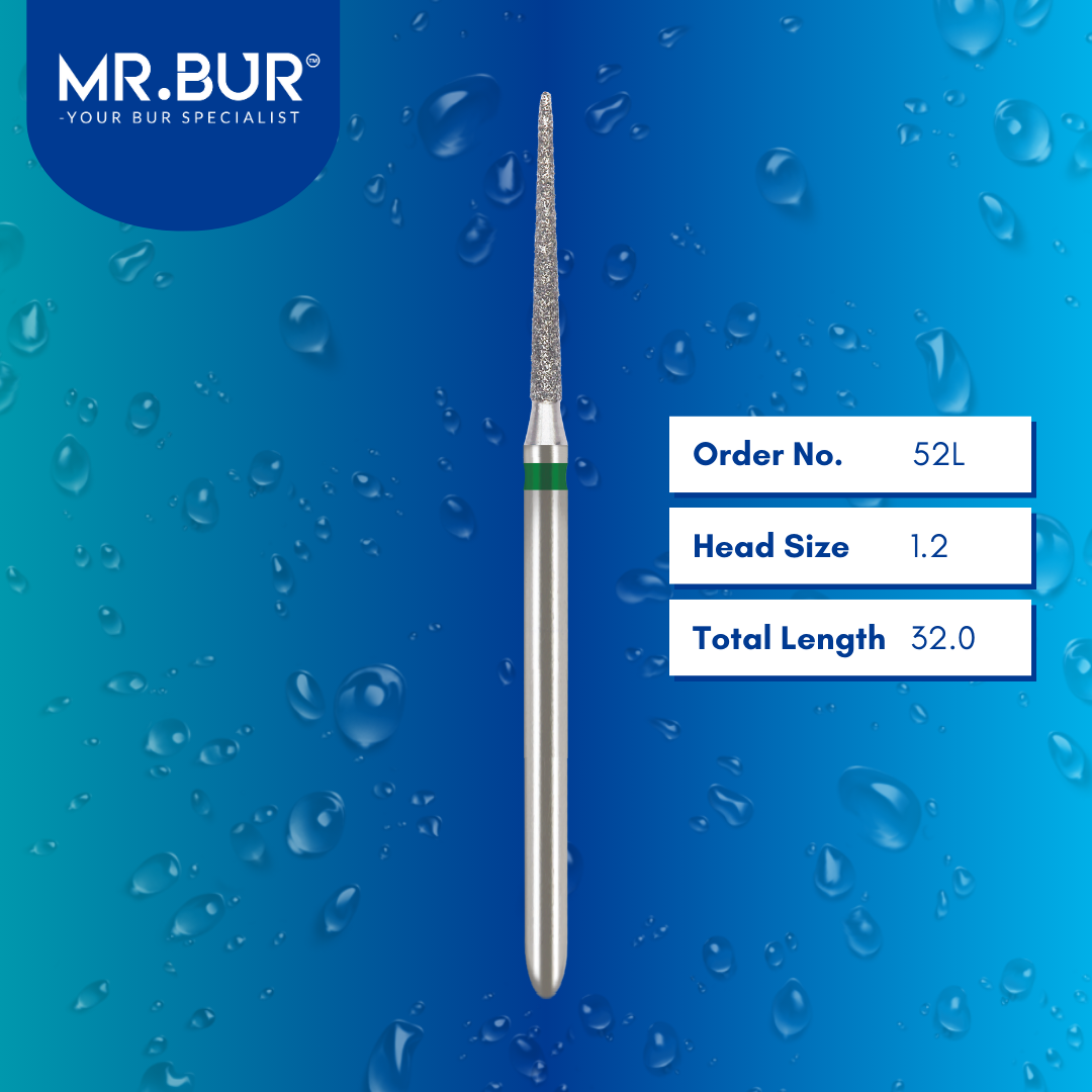 Pointed Cone Coarse Diamond Surgical Bur 32mm FG 30pcs | MR. BUR – Mr Bur