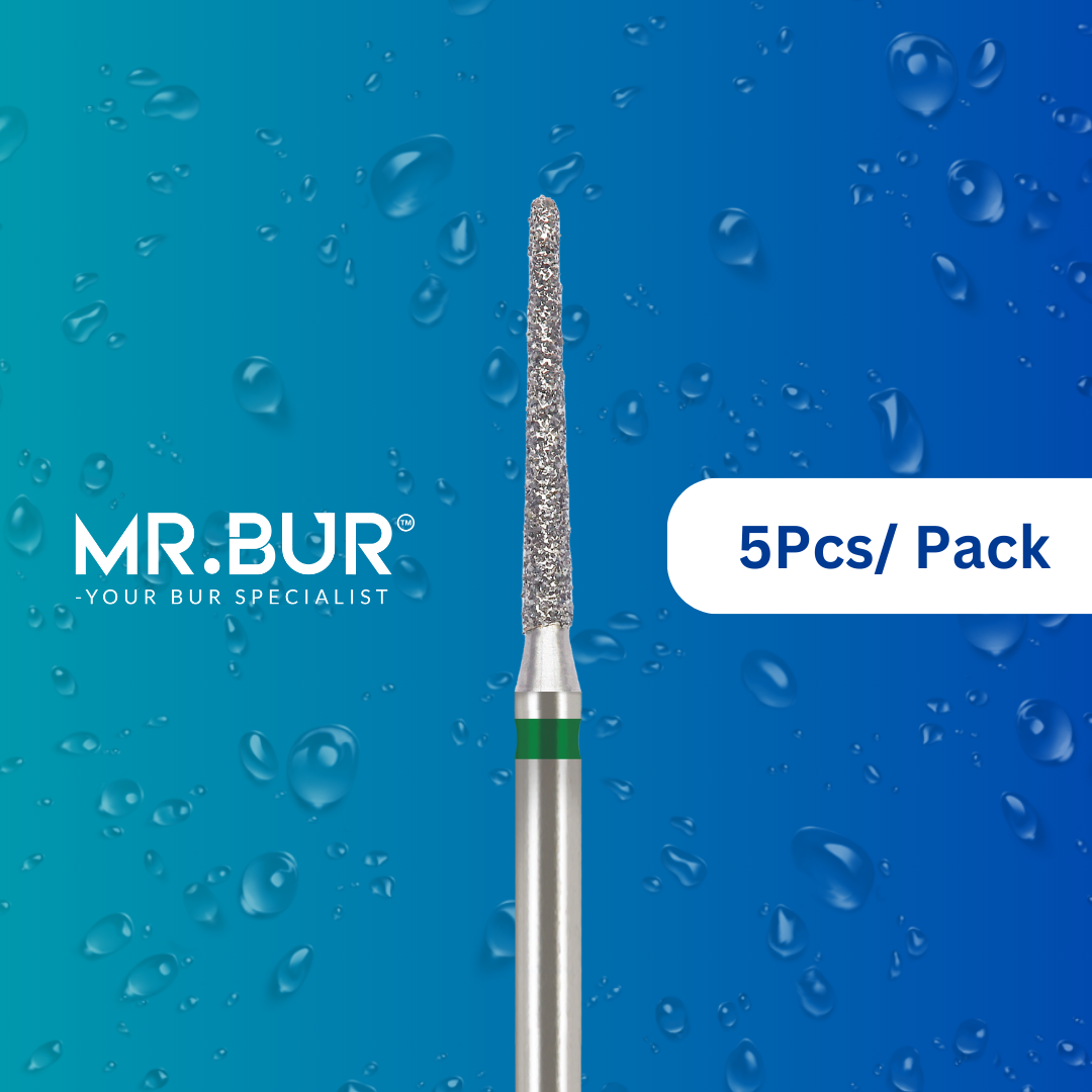 Pointed Cone Coarse Diamond Surgical Bur 32mm FG 5pcs | MR. BUR – Mr Bur