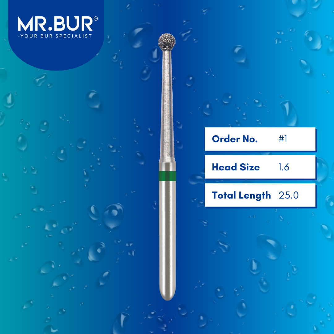 Endo Access Round Ball Coarse Diamond Bur FG Long Neck | MR. BUR – Mr Bur