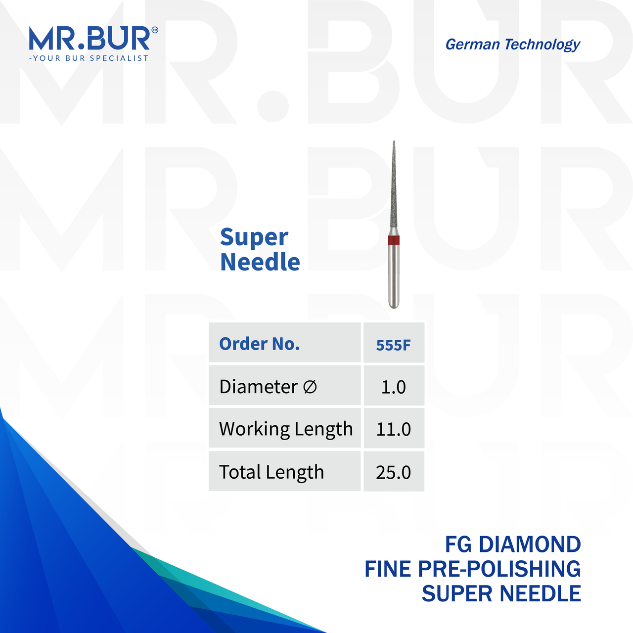 The Best Fine Grit Pre-Polishing Super Needle Diamond Bur FG | MR. BUR ...