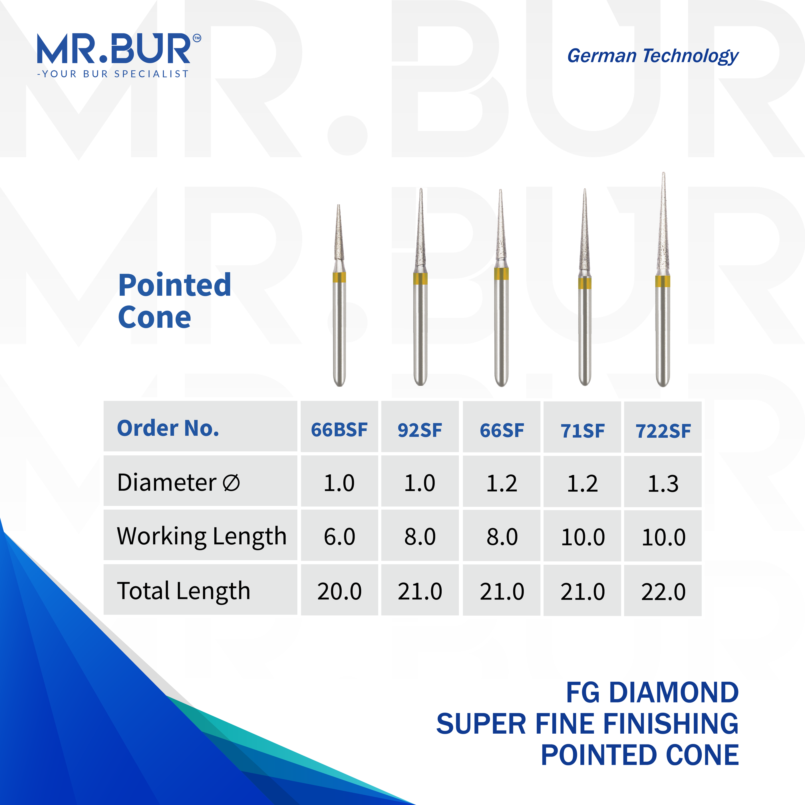 The Best Super Fine Finishing Round Diamond Bur FG | MR. BUR – Mr Bur
