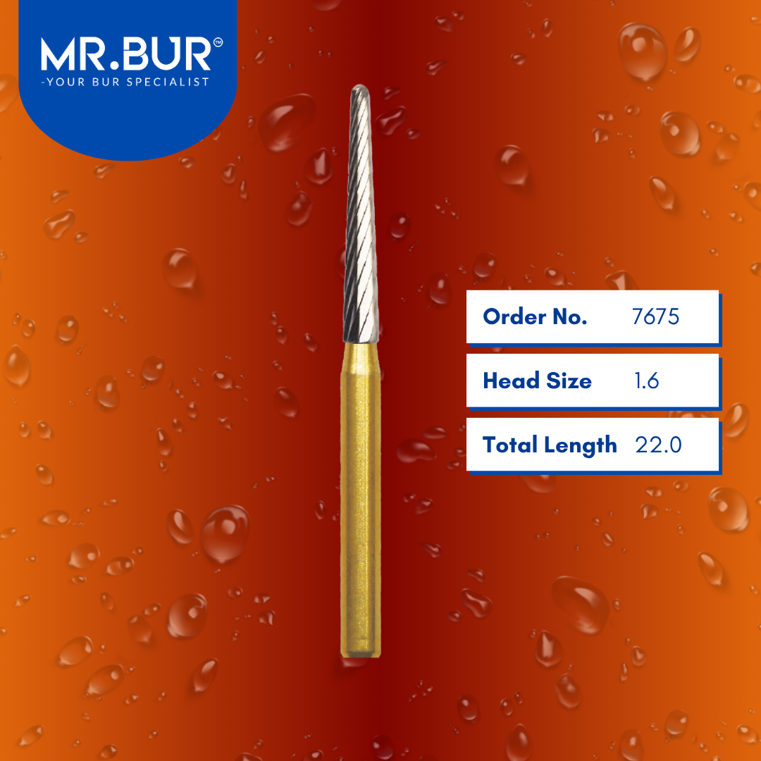 Taper Round End Finishing Carbide Dental Bur FG 1pc | MR. BUR – Mr Bur