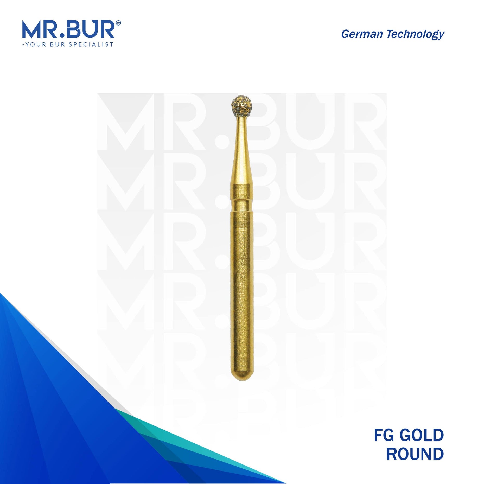 The Best Gold Round Ball Diamond Bur FG | MR. BUR – Mr Bur