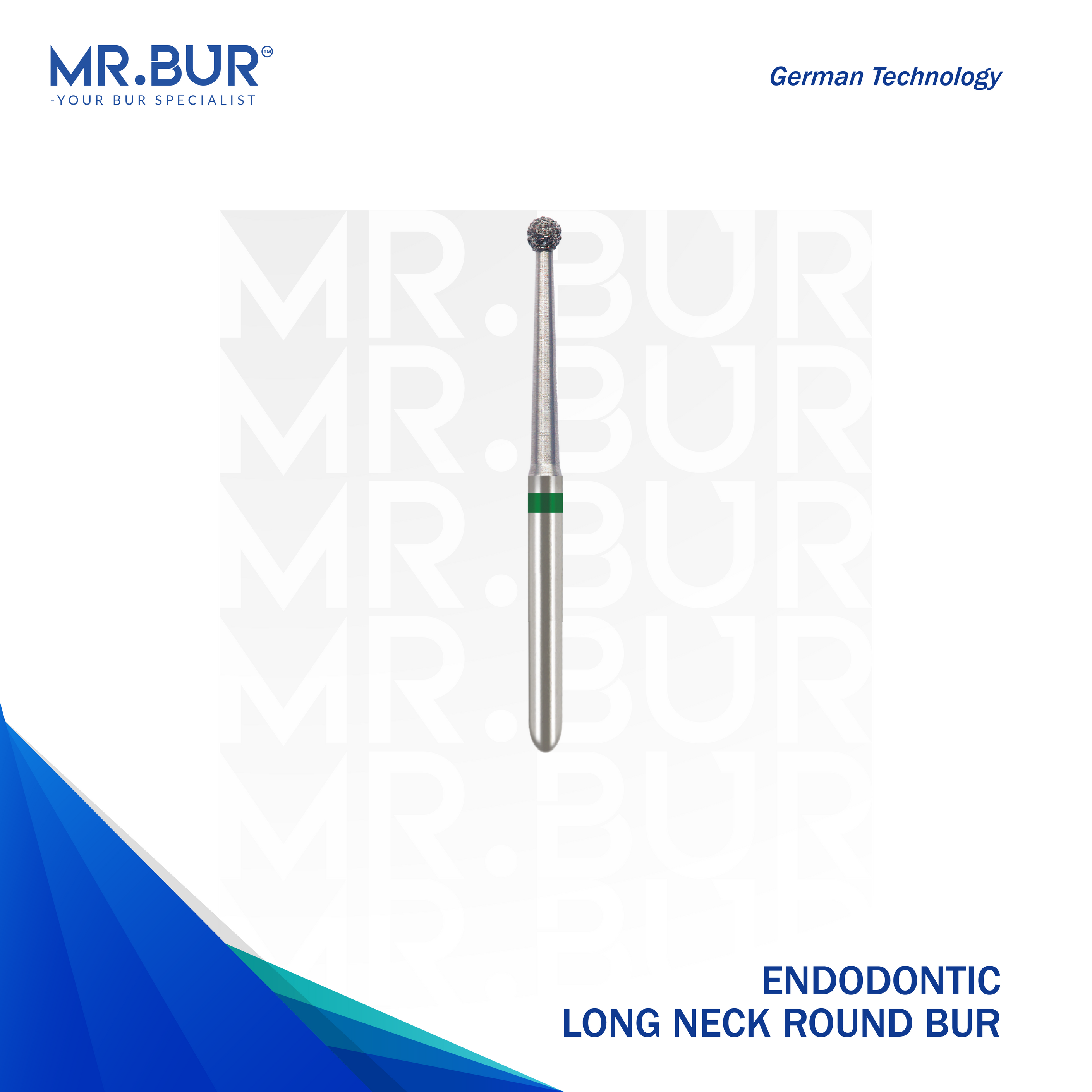 Endo Access Round Ball Coarse Diamond Bur FG Long Neck | MR. BUR – Mr Bur