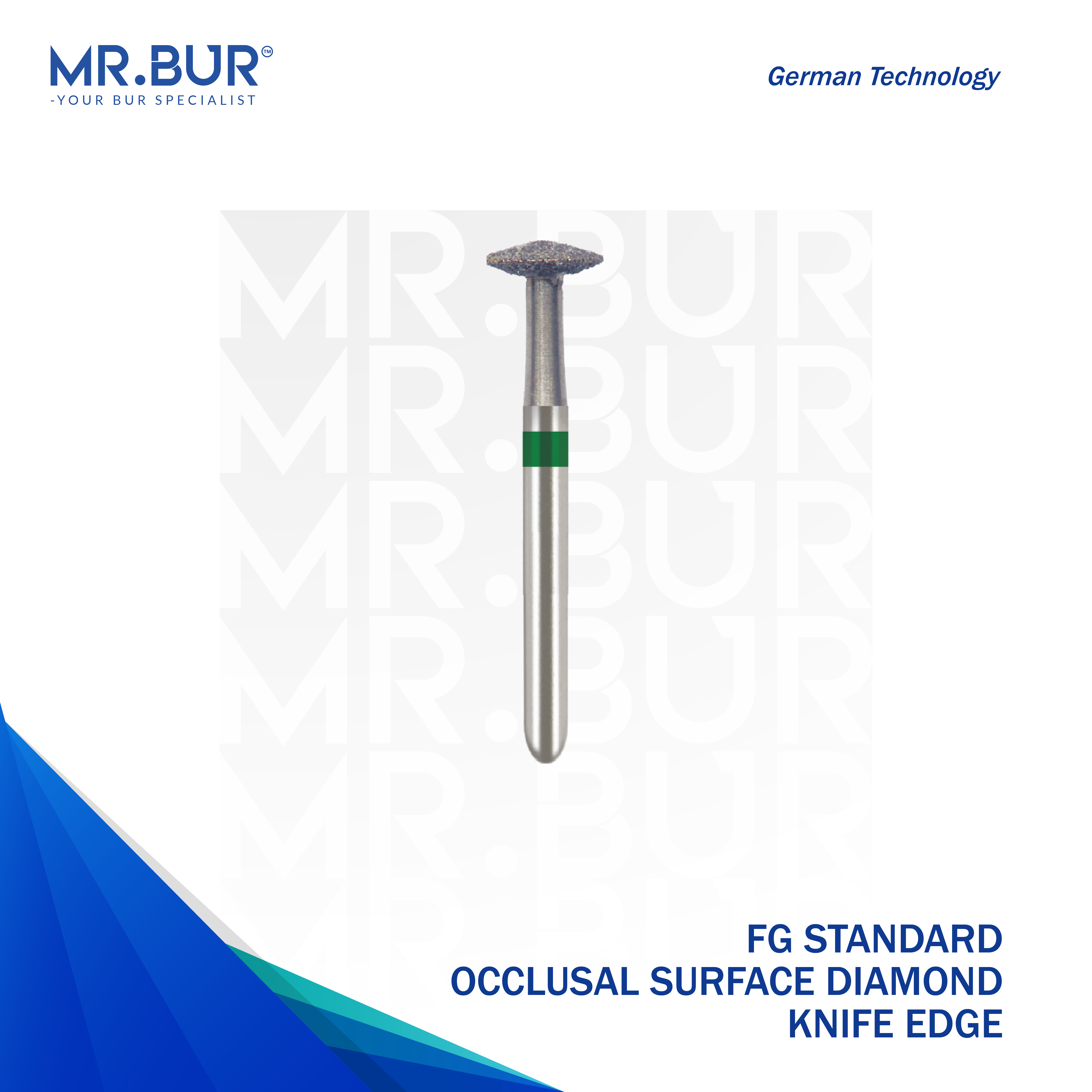 Occlusal Surface Reduction Lenticular Coarse Diamond Bur FG | MR. BUR ...