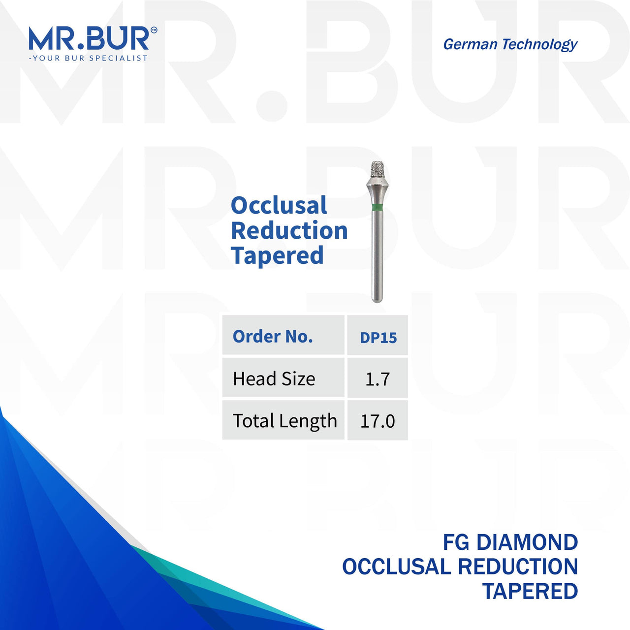 Occlusal Reduction Tapered Diamond Bur FG | MR. BUR – Mr Bur