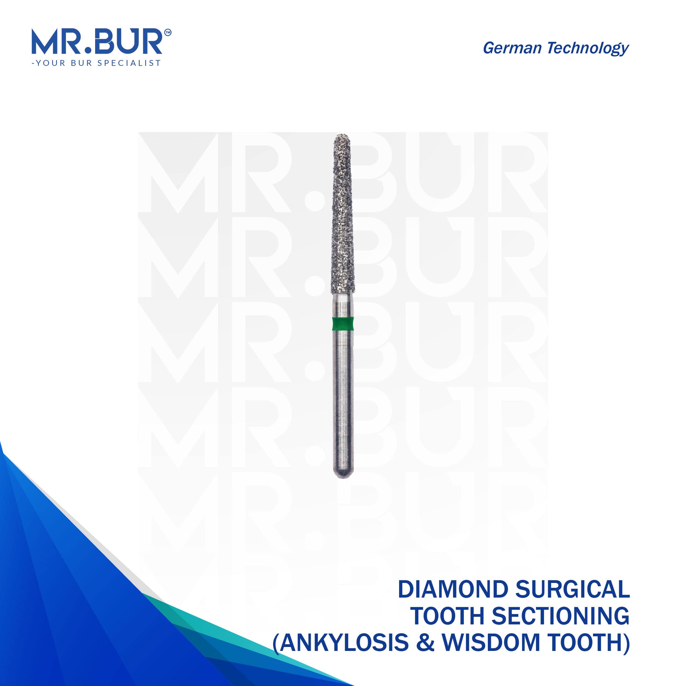 Pointed Cone Coarse Diamond Surgical Bur 32mm FG | MR. BUR – Mr Bur