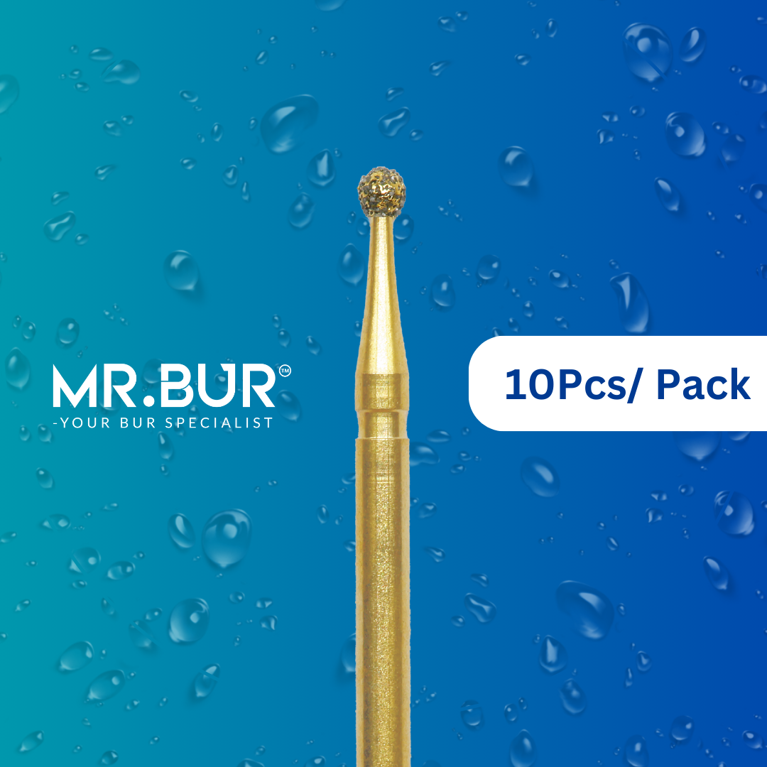 Mr. Bur Gold Round Ball Diamond Bur FG in United States – Mr Bur