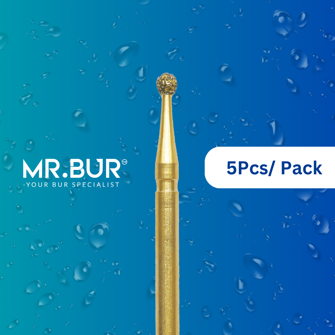 The Best Gold Round Ball Diamond Bur FG 5pcs | MR. BUR – Mr Bur