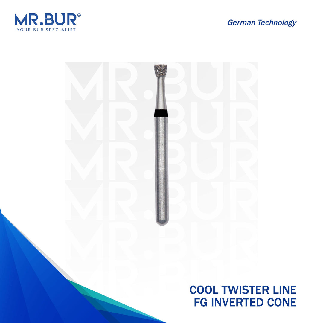 Best Spiral Cool Cut Inverted Cone Super Coarse Diamond Bur FG | MR ...