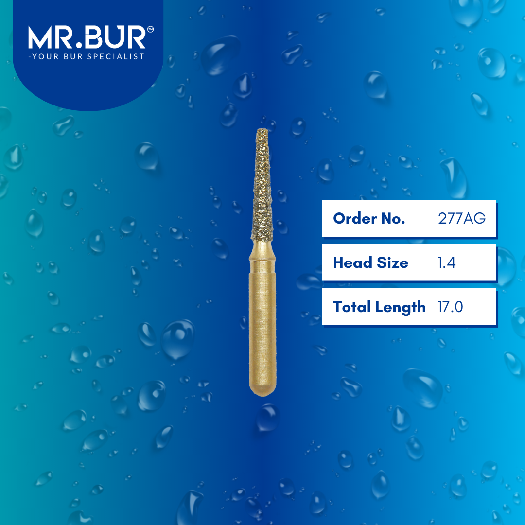 The Best Gold Taper Round End Diamond Bur Short FG 5pcs | MR. BUR – Mr Bur
