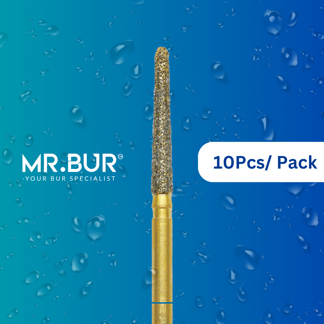 The Best Gold Taper Round End Diamond Bur FG | MR. BUR – Mr Bur