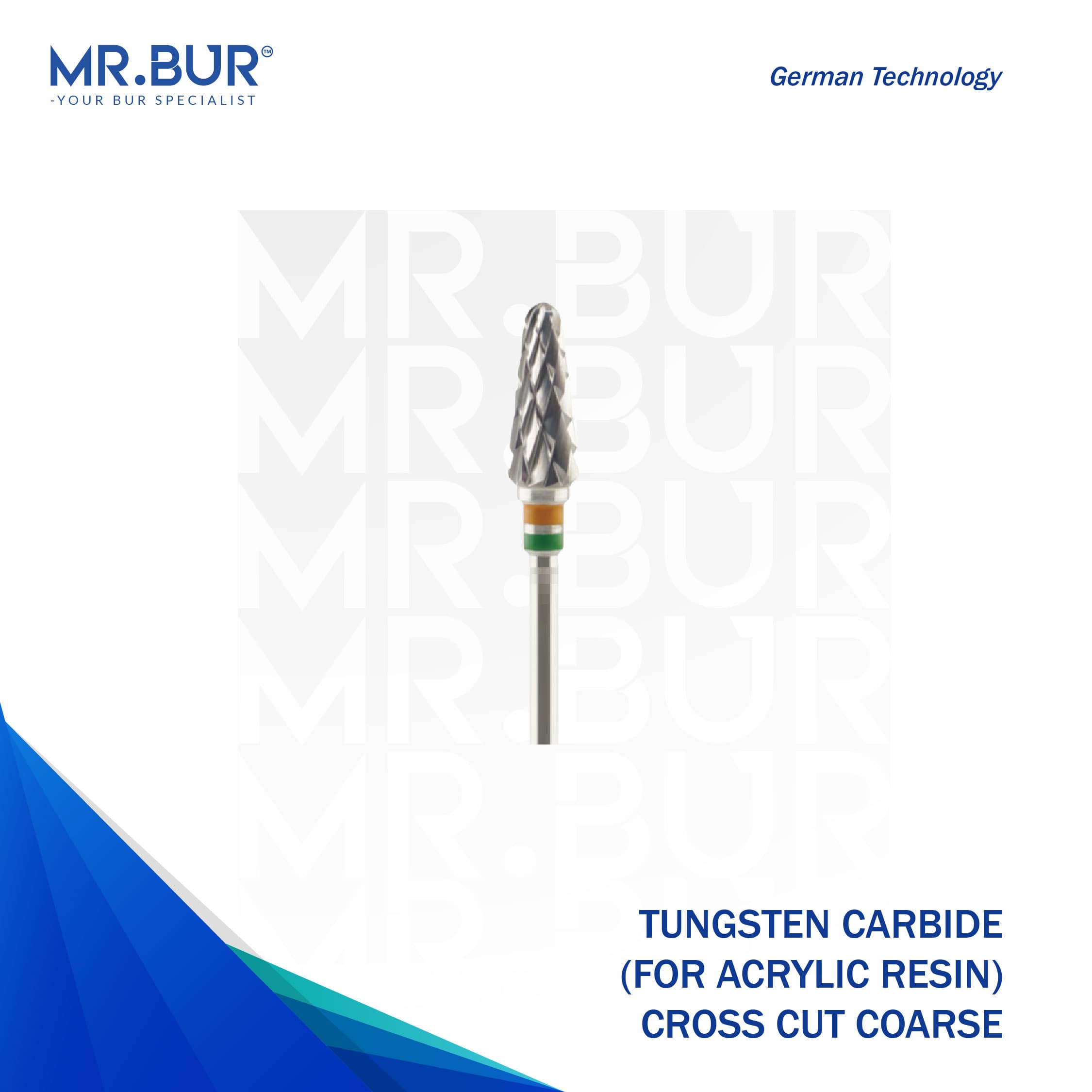 Coarse Cross Cut Tungsten Carbide For Acrylic Resin | MR. BUR – Mr Bur