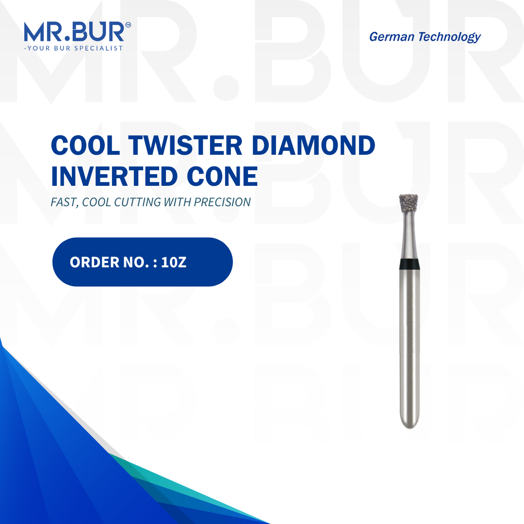 Best Spiral Inverted Cone Super Coarse Diamond Bur FG 30pcs | MR. BUR ...