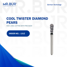 The Best Spiral Cool Cut Super Coarse Pear Diamond Bur FG | MR. BUR ...