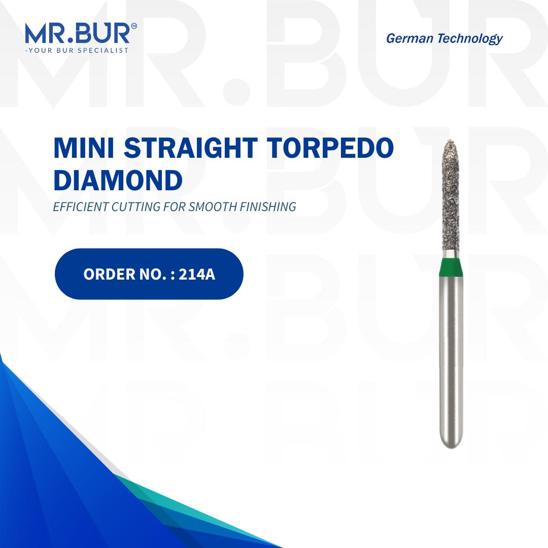 The Best Mini Straight Torpedo Coarse Diamond Bur FG 5pcs | MR. BUR ...