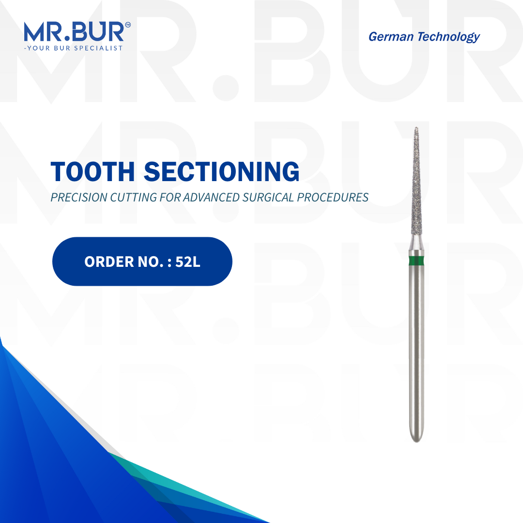 Pointed Cone Coarse Diamond Surgical Bur 32mm FG 5pcs | MR. BUR – Mr Bur