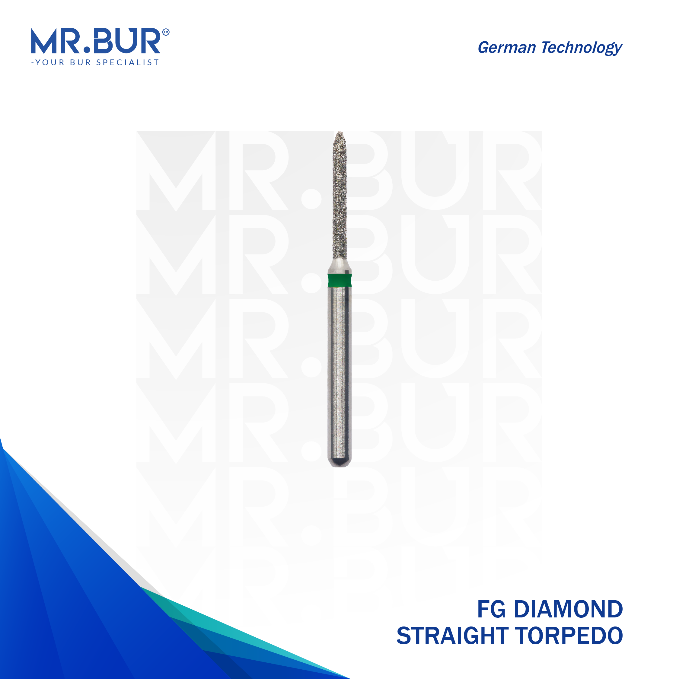 The Best Straight Torpedo Diamond Bur FG | MR. BUR – Mr Bur